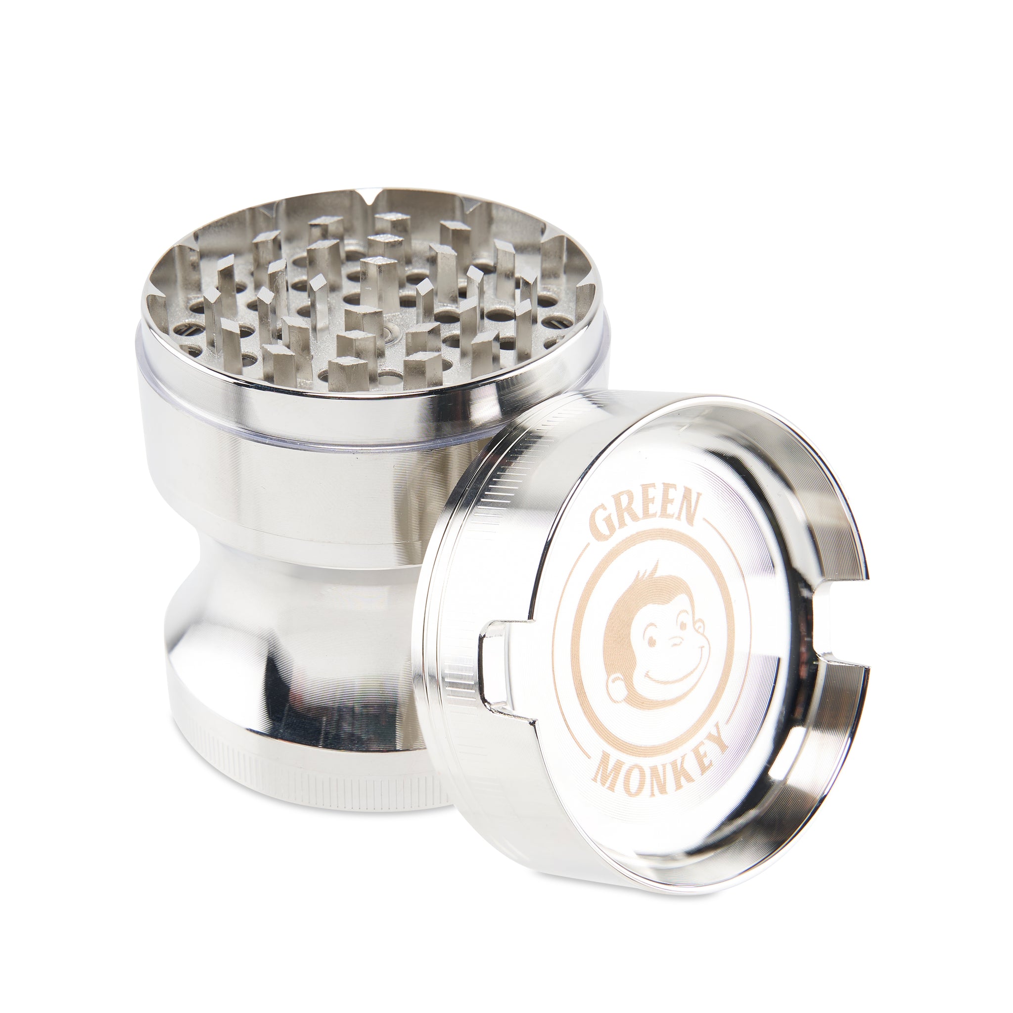 Green Monkey Grinder - Chacma - 63mm - Silver – Green Monkey Grinders